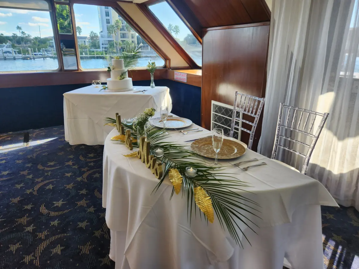Florida Yacht Wedding Reception
