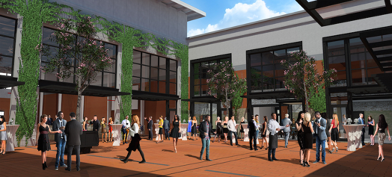 Downtown Tampa Brick Waterfront Wedding Venue: Armature Works