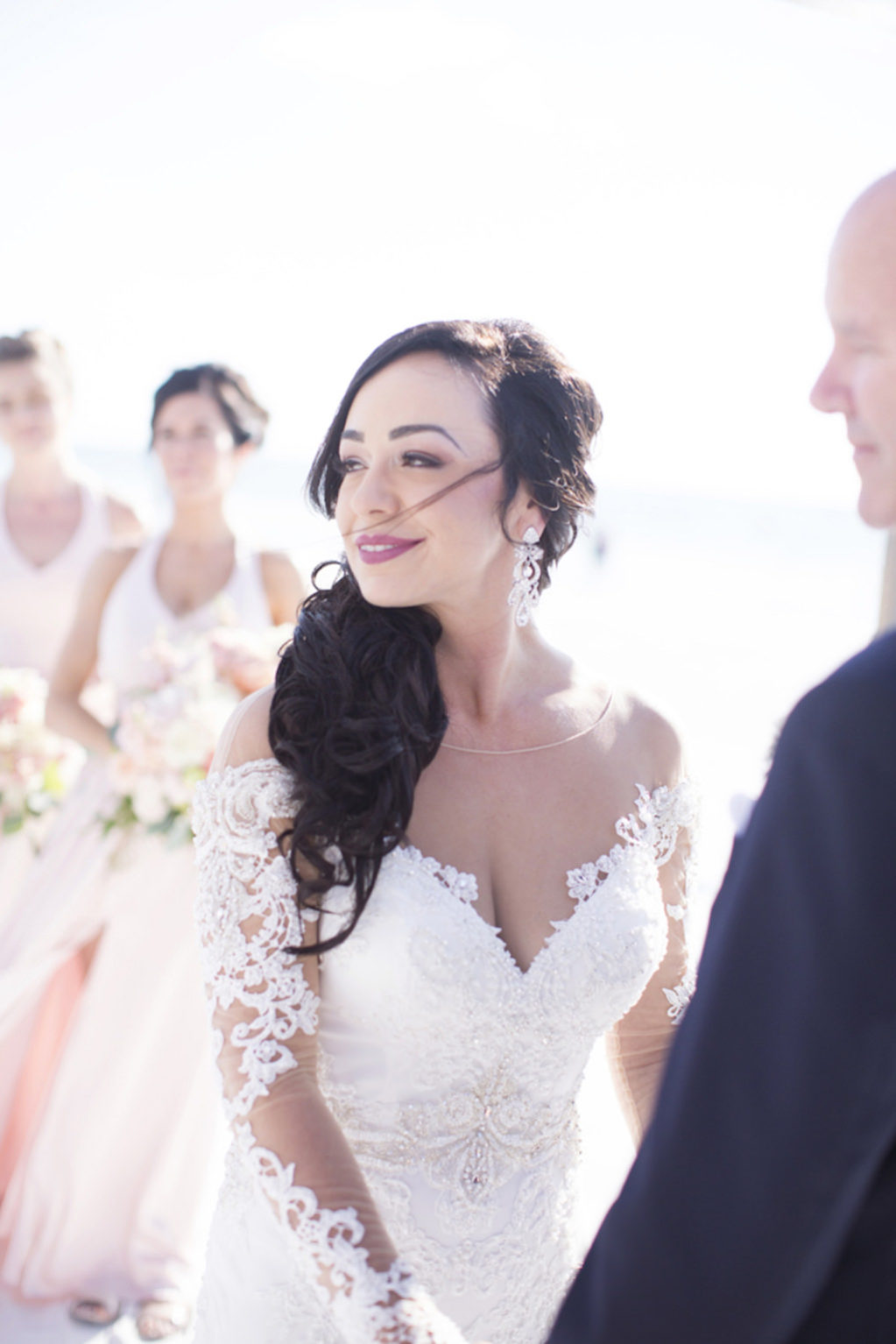 Romantic Rose Gold And Blush Pink Siesta Key Beach Wedding | Sunset ...