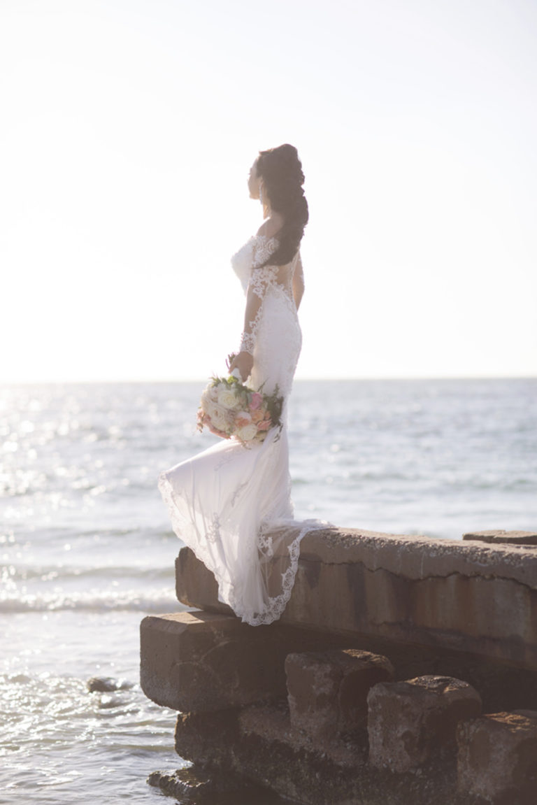 Romantic Rose Gold And Blush Pink Siesta Key Beach Wedding | Sunset ...