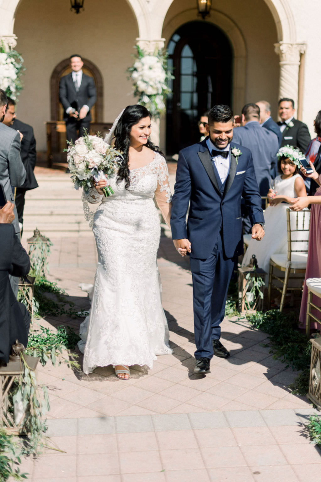 Navy Blue And Gold Vintage Inspired Sarasota Indian Wedding | Powel ...