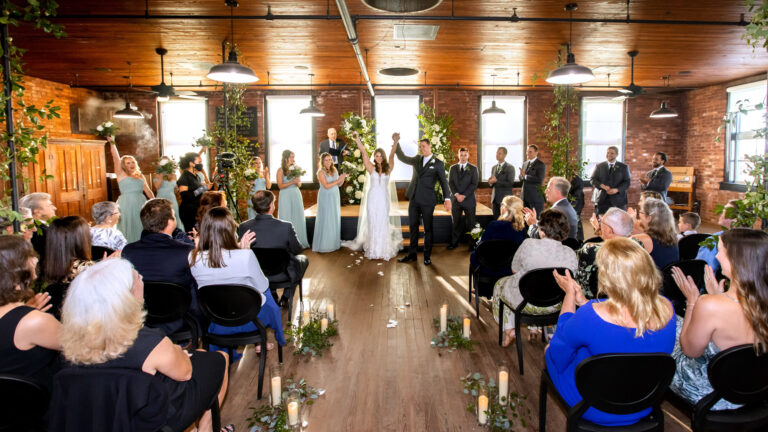 Romantic White And Green Industrial Ybor City Wedding | J.C. Newman ...