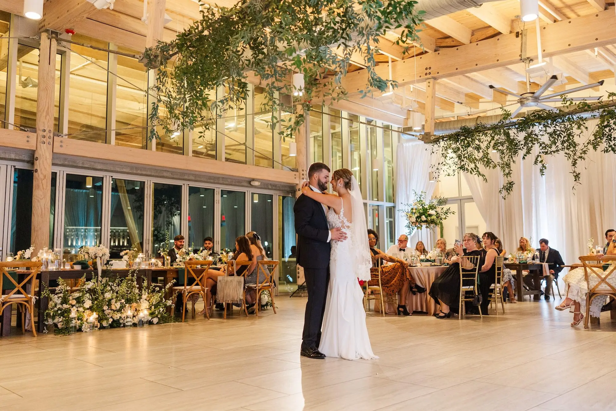 Classic Emerald Green Downtown Tampa Wedding | Bob Buckhorn Center